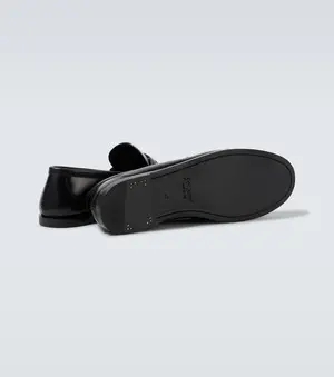 Saint Laurent Laurent Leather Penny Loafers
