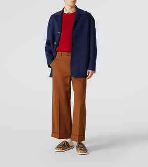 Valentino Garavani Wool And Cashmere Overshirt - Blue