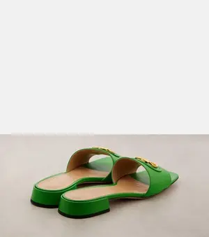 Valentino Garavani Vlogo Signature Leather Slides
