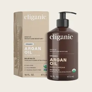 CLIGANIC Organic Argan Oil - 16 Oz Blue
