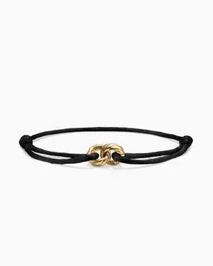 David Yurman Sculpted Cable Linked Cord Bracelet - Black