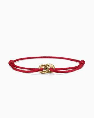 David Yurman Sculpted Cable Linked Cord Bracelet - Red