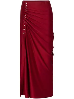 Rabanne Jersey Maxi Skirt - Red