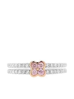 HYT JEWELRY 18k White Gold Flower Diamond Engagement Ring