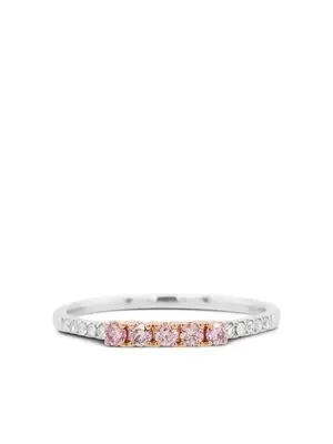 HYT JEWELRY 18k White Gold Diamond Ring - Pink