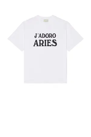 Men's Aries White T-shirts