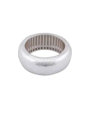 VALERE Domed Large Bangle - Silver Plated