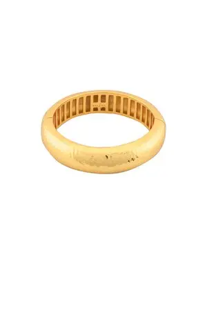 VALERE Domed Small Bangle Bracelet - Yellow Gold