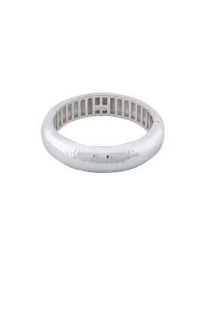 VALERE Domed Small Bangle Bracelet - Silver