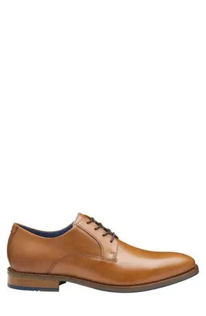 Johnston & Murphy Landry Plain-toe Derby - Tan Full Grain