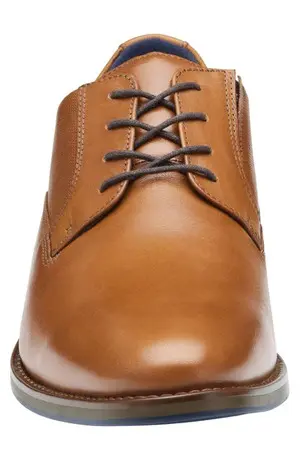 Johnston & Murphy Landry Plain-toe Derby - Tan Full Grain