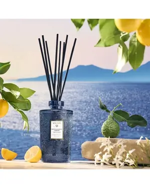 Voluspa Mediterranean Lemon Luxe Reed Diffuser, 16.9 Oz
