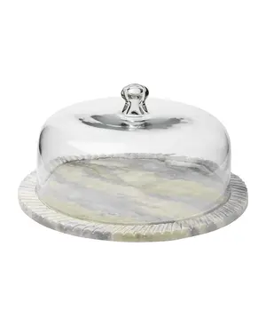 GAURI KOHLI Blinq Onyx Serving Board With Cloche - Green