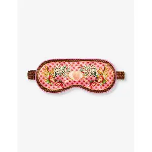 Slip Cancer Graphic-print Silk Eye Mask - One-color