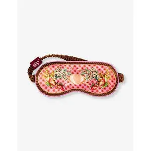 Slip Cancer Graphic-print Silk Eye Mask - One-color