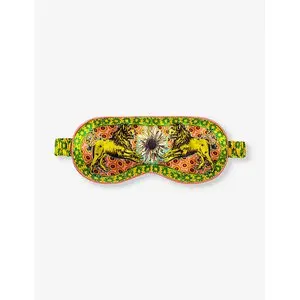 Slip Graphic-print Silk Eye Mask