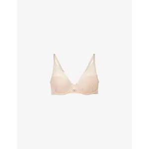 Chantelle Origins Plunge Spacer Underwired Lace Bra - Golden Beige