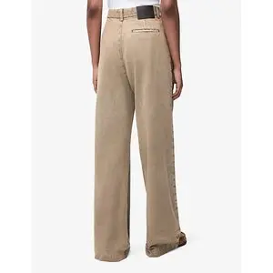 Loewe Pleated Wide-leg High-rise Denim Jeans