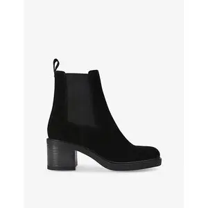 Carvela Chiara Suede Heeled Boots - Black