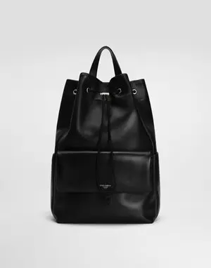 Dolce & Gabbana Calfskin Nappa Leather Backpack - Black