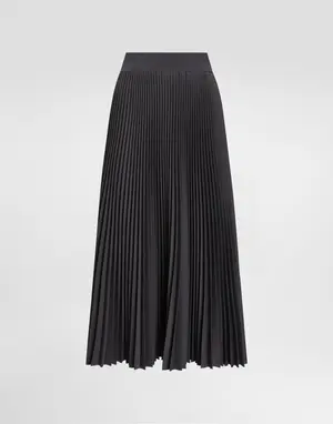 Dolce & Gabbana Pleated Woolen Circle Skirt - Grey