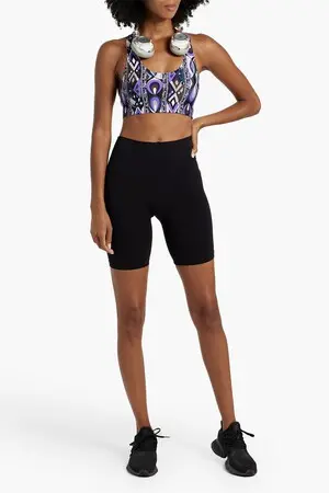 Emilio Pucci Printed Stretchjersey Sports Bra - Purple