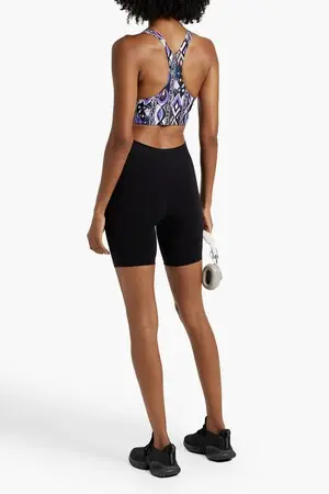 Emilio Pucci Printed Stretchjersey Sports Bra - Purple