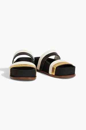 Gabriela Hearst Striker Colorblock Platform Slides