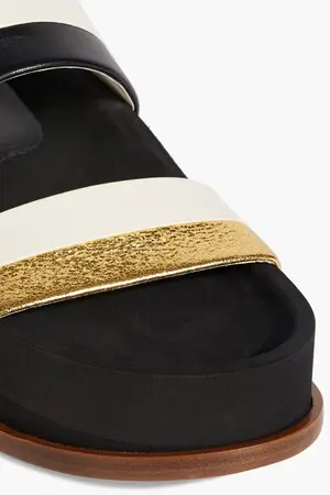 Gabriela Hearst Striker Colorblock Platform Slides
