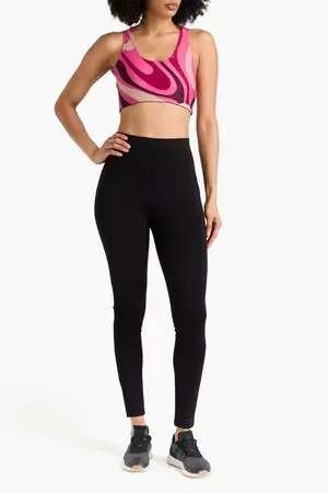 Emilio Pucci Printed Stretchjersey Sports Bra
