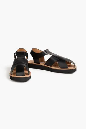 Gabriela Hearst Horatio Leather Sandals - Black