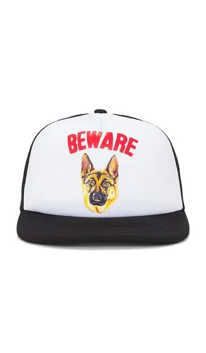 MARKET Beware Sign Trucker Hat - Black