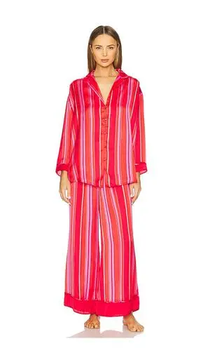 Free People Free People X Intimately Fp Dreamy Days Pajama Set In Red. Berry Combo