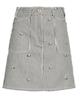 KENZO Striped Flared Denim Skirt