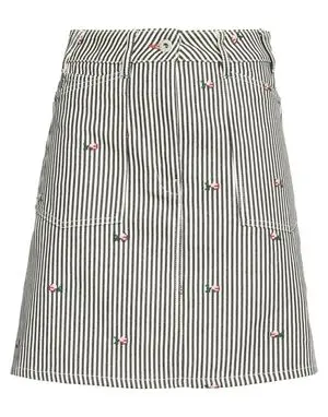 Kenzo Flared Denim Skirt With Embroidered Detail - Blue