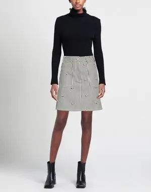 Kenzo Flared Denim Skirt With Embroidered Detail - Blue