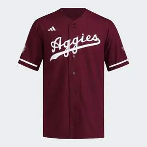 Adidas Texas A&m Reverse Retro Full-button Jersey
