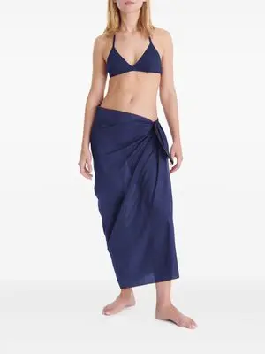 ERES Cabine Logo-embroidered Sarong - Blue