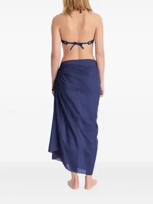 ERES Cabine Logo-embroidered Sarong - Blue