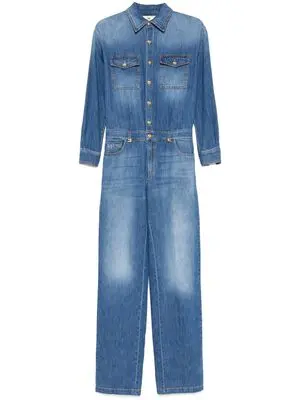 Elisabetta Franchi Denim Jumpsuit - Blue