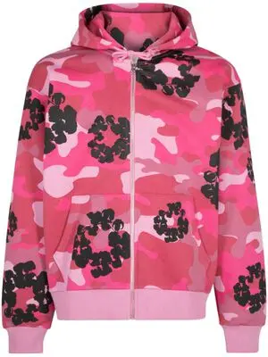 DENIM TEARS Camo Hoodie - Pink
