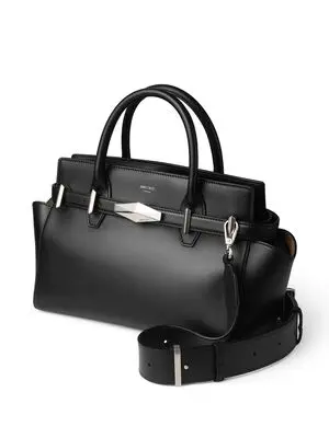 JIMMY CHOO Diamond Belted Tote Bag - Black