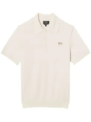 A.p.c. Logo-embroidered Polo Shirt - White