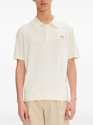 A.p.c. Logo-embroidered Polo Shirt - White