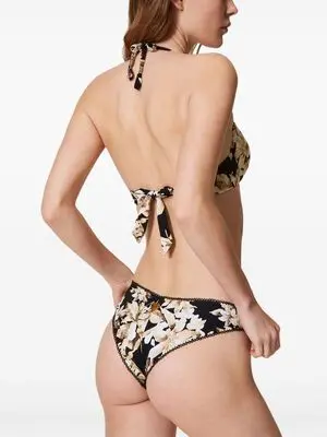 TWINSET Floral-print Brazilian Bikini Bottoms