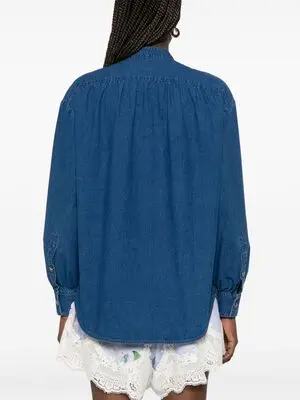 Valentino Garavani Ruffled-detail Shirt - Blue
