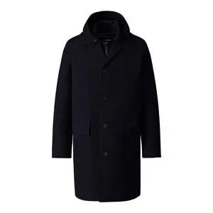 Men's Midnight Blue Wool Down Coats