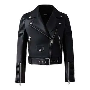 Mackage Masina Leather Biker Jacket - Black