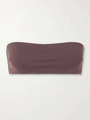 ST. AGNI Recycled Bandeau Bikini Top - Brown