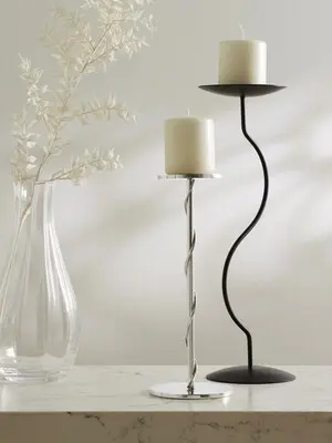 FOURTH STREET Spiral -tone Metal Candleholder